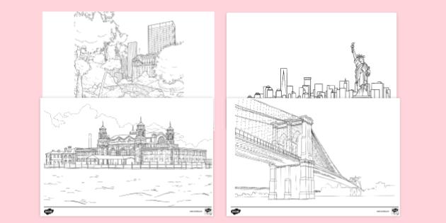 FREE! - NYC Colouring Pages for Kids | Colouring Sheets