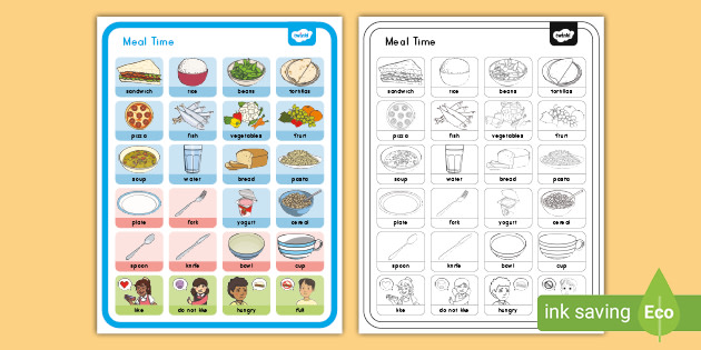 Augmentative and Alternative Communication: Meal Time Board
