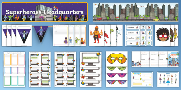 Superhero Headquarters Role-Play Pack
