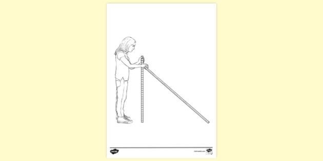 FREE! - Child Measuring Height of Ramp Colouring Sheet