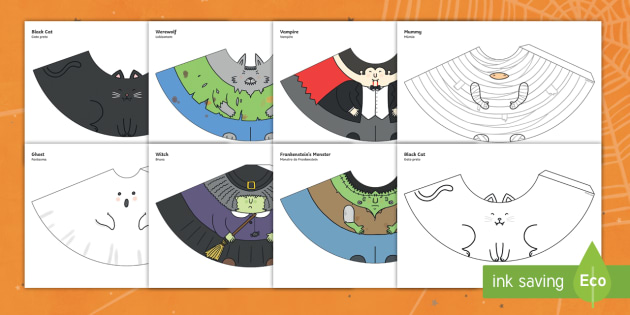 Halloween Cone Characters English/Portuguese (teacher made)