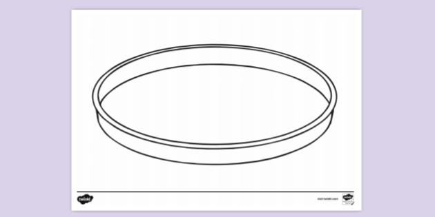 FREE! - Oval Tray Colouring Sheet | Colouring Sheets
