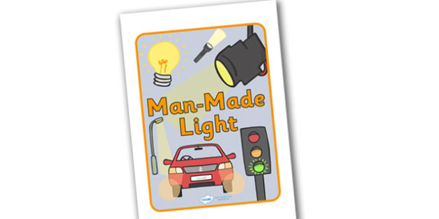 FREE! - Man Made Light Display Poster (teacher made)