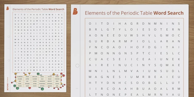 Periodic Table Worksheet