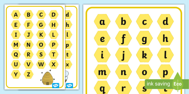 Bee-themed Alphabet Display Poster (teacher made)