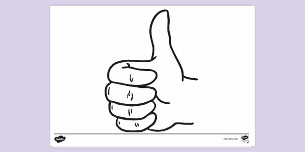 Thumbs Up Icon Colouring Sheet | Colouring Sheets
