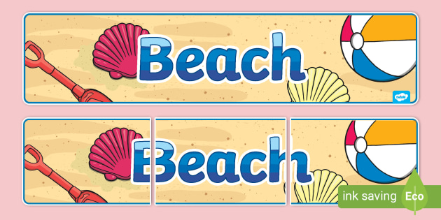 Beach Themed Banner (teacher made)