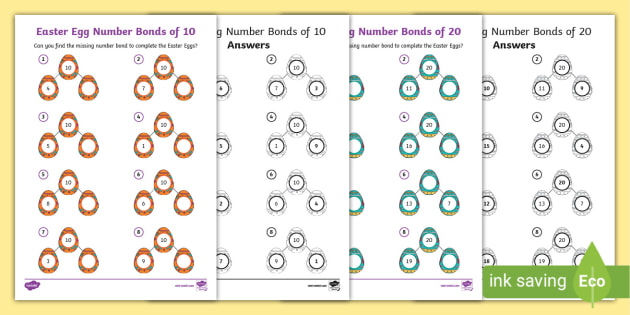 👉 Easter-Themed Number Bonds (Ages 5-7) (teacher made)