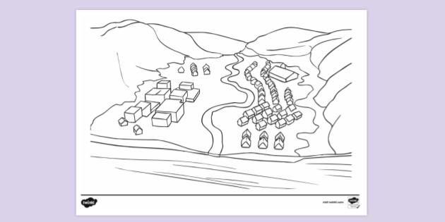 Floodplain Colouring Sheet | Colouring Sheets (teacher made)