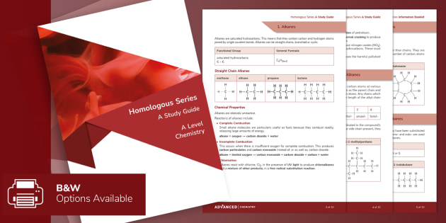 Homologous Series Resources | twinkl.co.uk