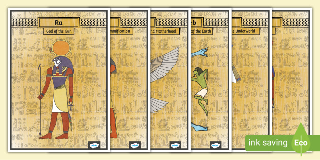 Egyptian Gods and Goddesses Display Posters (teacher made)