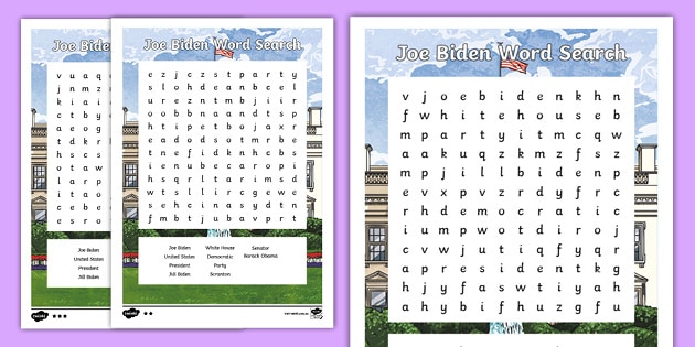 Crash Course Podcast Joe Biden Differentiated Word Search