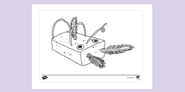 Stick Googly Eyes on Sponge Colouring Sheet | Twinkl