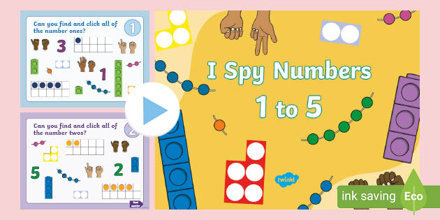 👉 I Spy Numbers to 5 PowerPoint (teacher made)