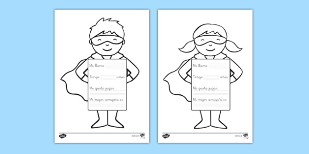 Pauta de escribir temática de superhéroes Todo sobre mí