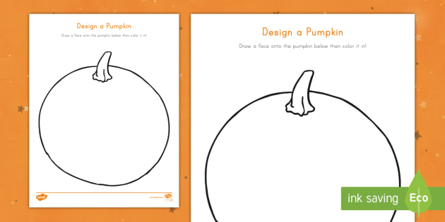Design a Pumpkin Worksheet | Halloween Resources | Twinkl
