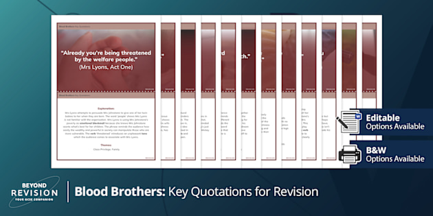 Blood Brothers Resources | twinkl.co.uk