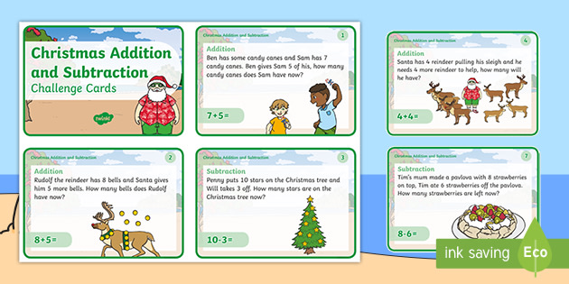 Christmas Word Problem Cards (teacher made)