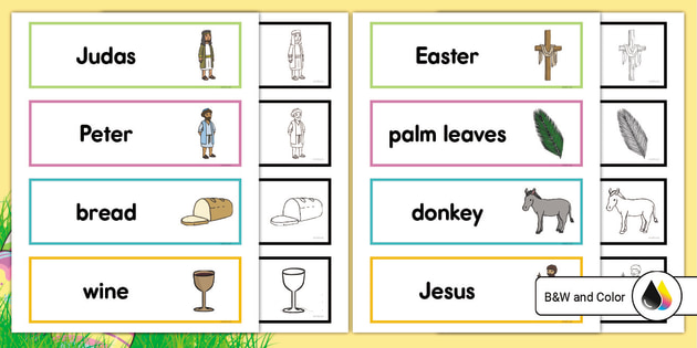 The Easter Story Word Cards | Printables | Twinkl USA