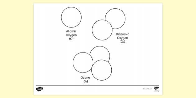 FREE! - Diagram of Ozone Molecules Colouring | Colouring Sheets