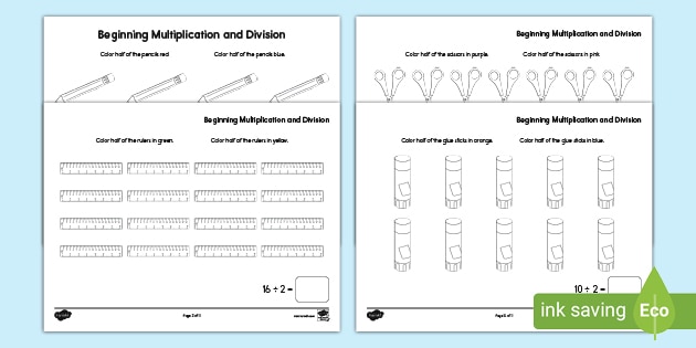 Beginning Multiplication and Division Activity