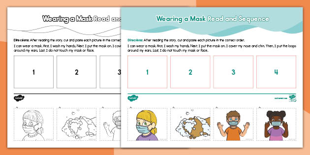 Wear Your Mask Read and Sequence Activity | Twinkl