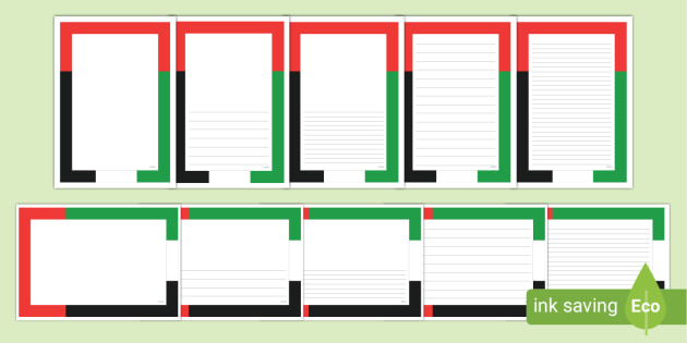 * NEW * UAE Flag Page Border Pack - (teacher made)
