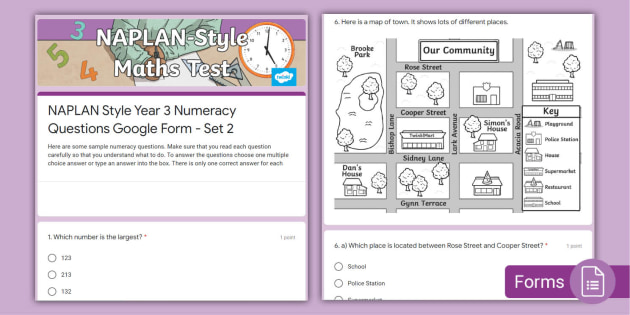 Numeracy NAPLAN Online Practise Questions - 3-4 - Parents