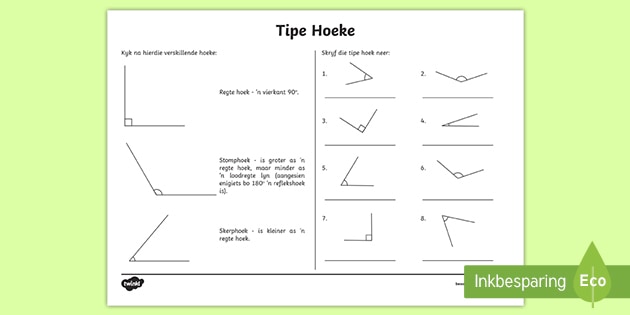 Stomphoek, Skerphoek en Regte Hoek Aktiwiteit