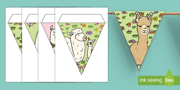 Llama Bunting (teacher made)
