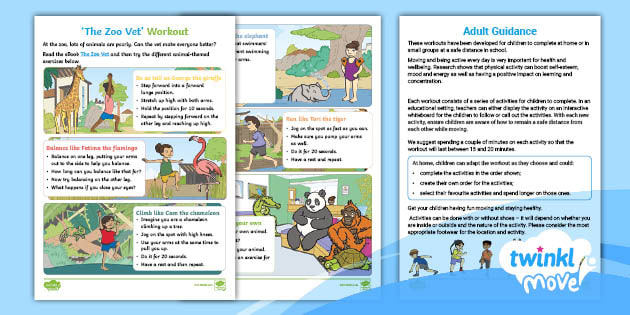 PE at a Safe Distance: The Zoo Vet eBook-Animal Themed Workout
