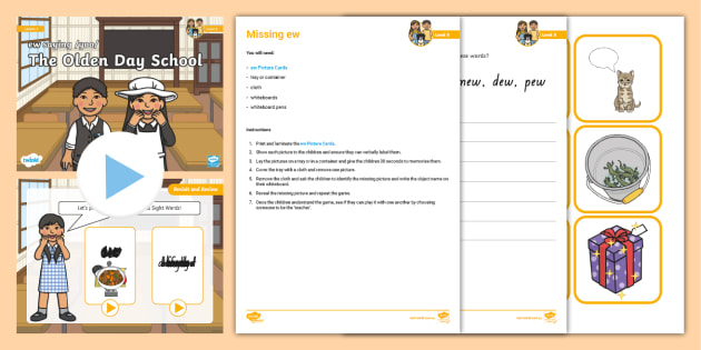 NZ Phonics: Level 5: Week 13: Lesson 2: 'ew' saying /yoo/