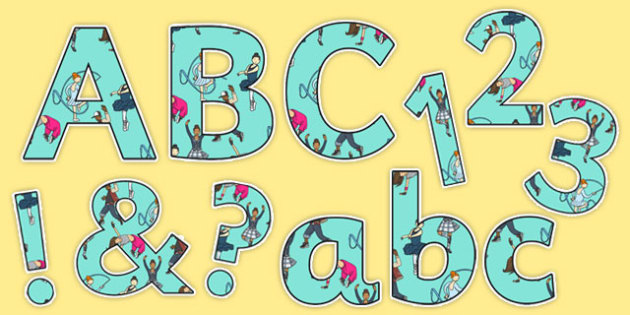 👉 Dance Themed Display Lettering