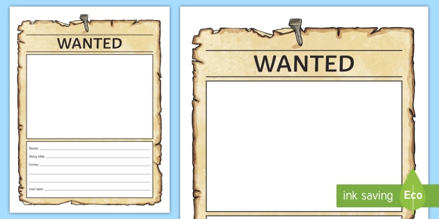 Character Wanted Poster Activity