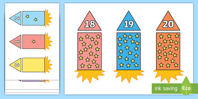 Numeral Matching Rocket Activity (teacher made)