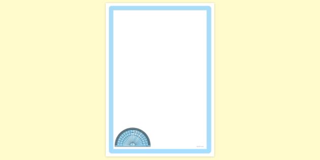 FREE! - Simple Blank Protractor Page Border | Page Border