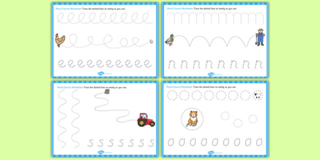 FREE! - Farmer and Duck Pencil Control Sheets - Farmer duck, farmer duck