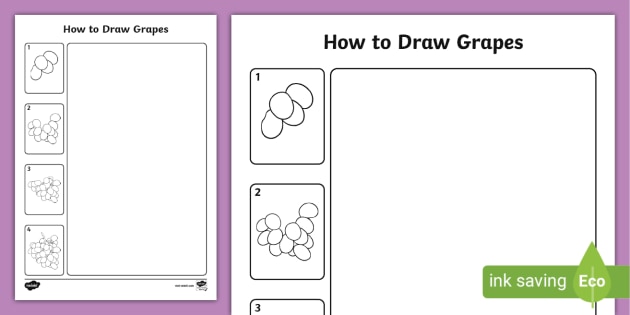 FREE! - How to Draw Bunch of Grapes (Teacher-Made)
