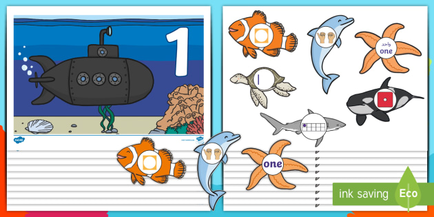 Under the Sea Representing Numbers to 10 Sorting Activity Activity