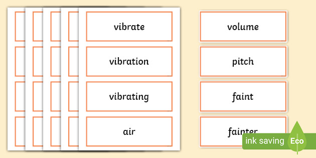 Year 4 Sound Scientific Vocabulary Cards (teacher made)