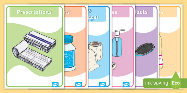 Pharmacy Role Play Signs (teacher made)