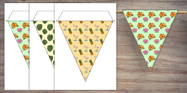 Tropical Bunting | Twinkl Party (teacher made)