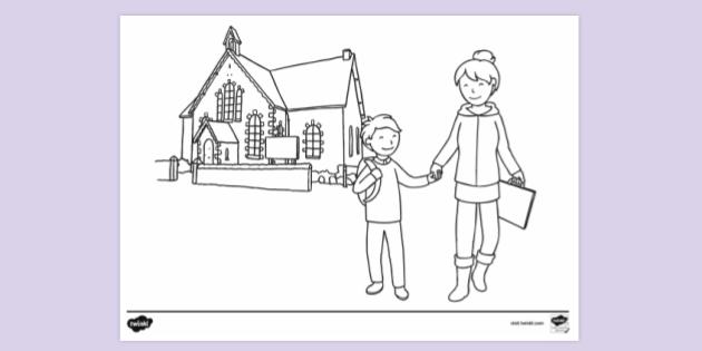 FREE! - Vintage School Colouring Sheet | Colouring Sheets
