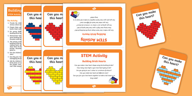 Building Brick Hearts STEM Activity