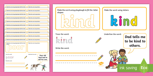 Year 2 Common Exception Words Make Read Write Activity Mat