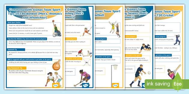 Commonwealth Games Team Sports Posters (teacher made)