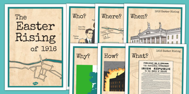 1916 Rising Fact File Display Posters (teacher made)