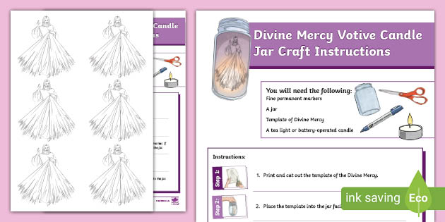 Divine Mercy Votive Candle Jar Instructions Craft