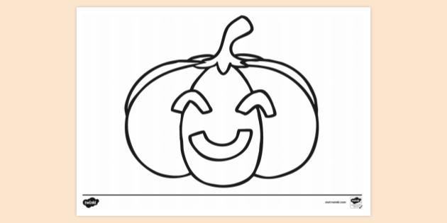 FREE! - Cute Pumpkin Colouring Page | Colouring | Colouring Sheets