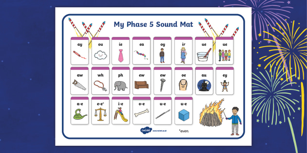 Bonfire Night Firework Themed Phase 5 Sound Mat